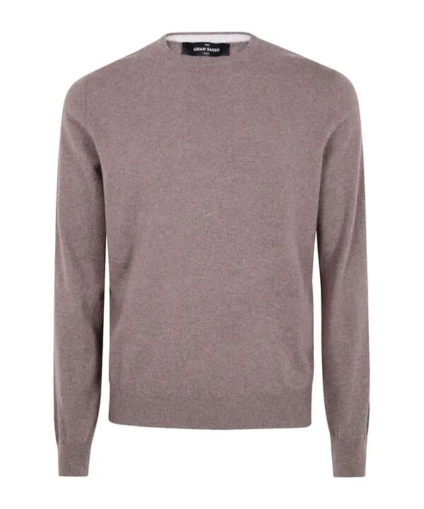 GRAN SASSO Crew Neck Long Sleeve Sweater - Gray