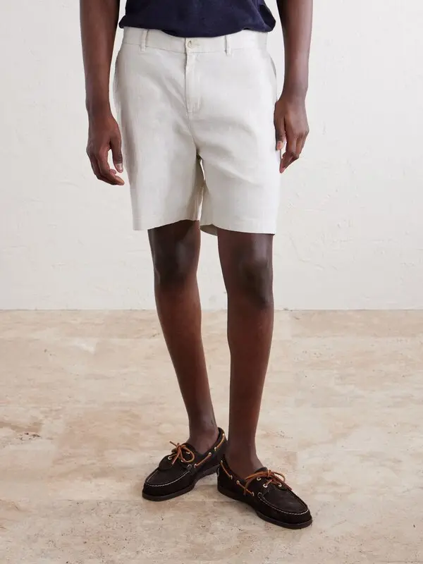 Onia Straight-leg Linen-blend Shorts