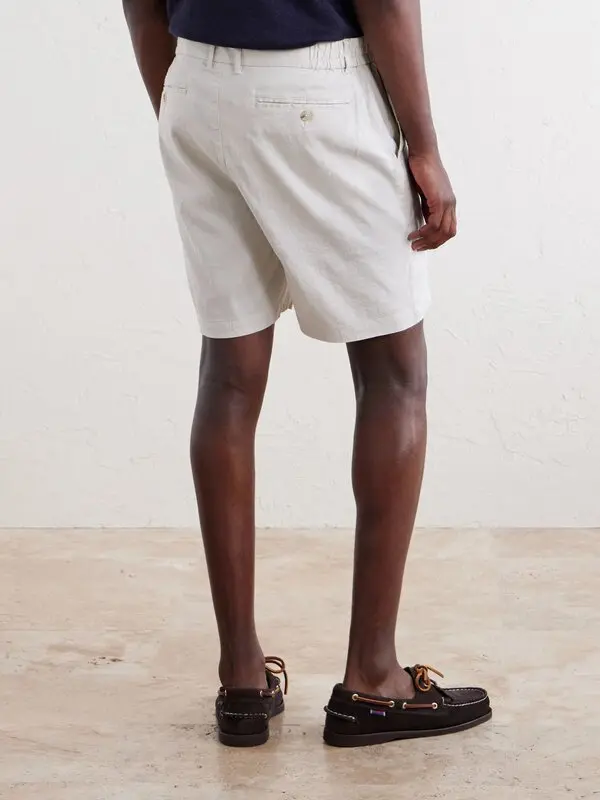 Onia Straight-leg Linen-blend Shorts