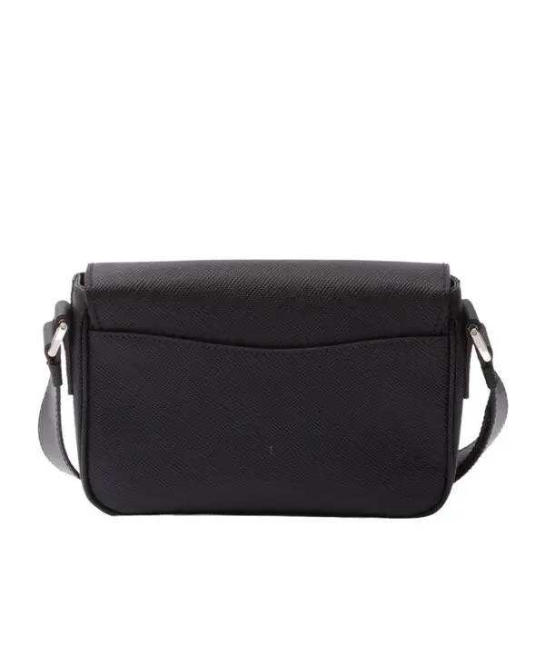 Prada Saffiano Triangle Logo Shoulder Bag