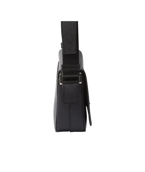 Prada Saffiano Triangle Logo Shoulder Bag