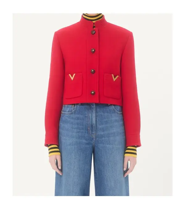 Valentino Garavani Drill Double Caban Pea Coat