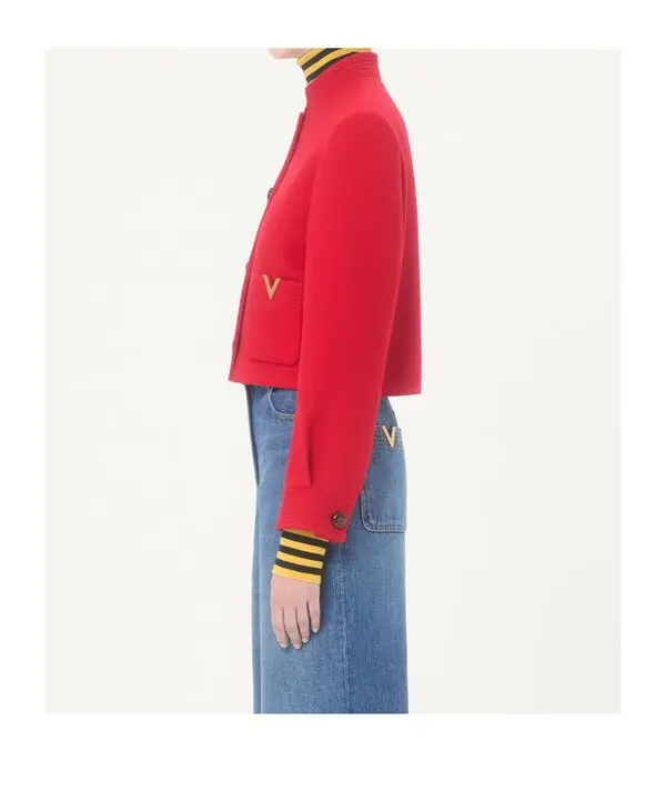 Valentino Garavani Drill Double Caban Pea Coat
