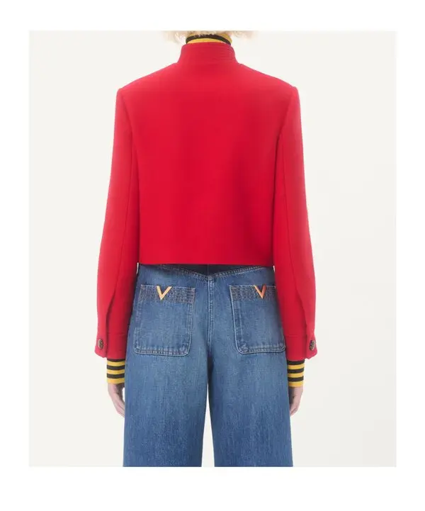 Valentino Garavani Drill Double Caban Pea Coat