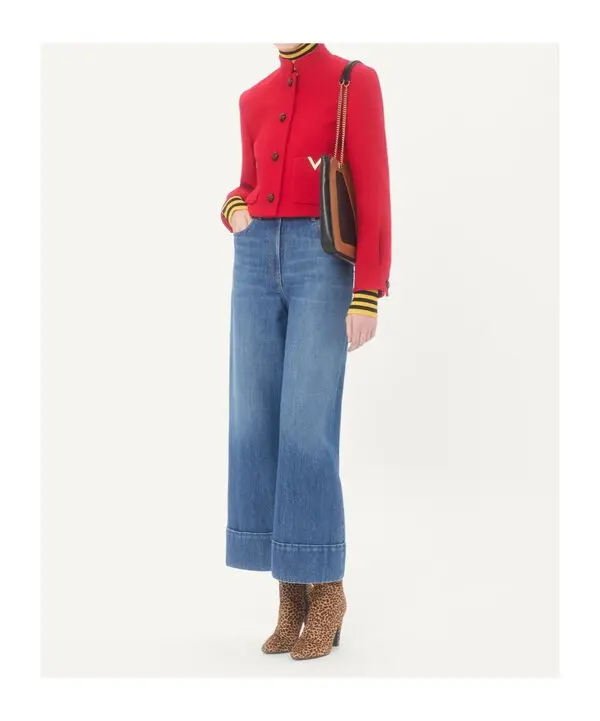 Valentino Garavani Drill Double Caban Pea Coat