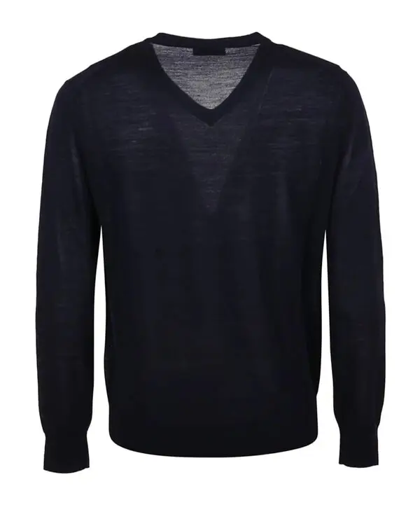 BALLANTYNE V-neck Wool Jumper - Black
