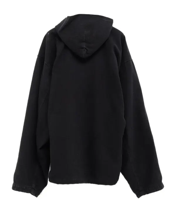 Balenciaga Logo Motif Zip-up Hoodie - Black