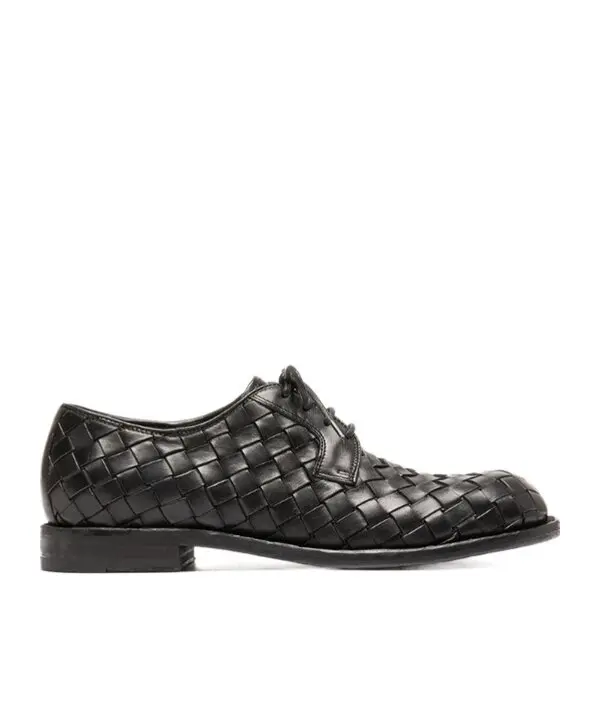 Officine Creative Leather Derby With Braided Detailing