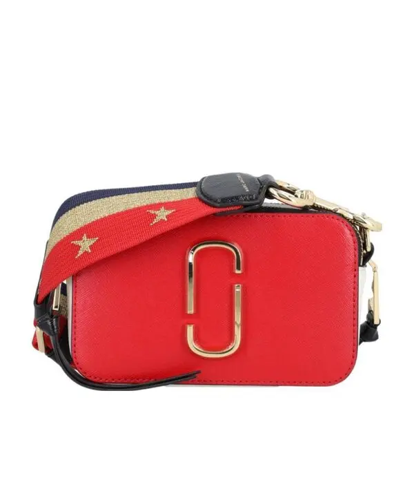 Marc Jacobs Snapshot Logo Plaque Crossbody Bag - Red