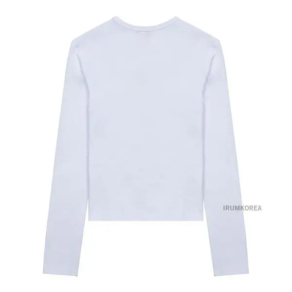 DIESEL® Long Sleeve Stretch Jersey Top With Oval D Cut Out - White