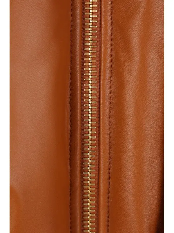 Givenchy Cropped Cocoon Bomber Jacket - Tan