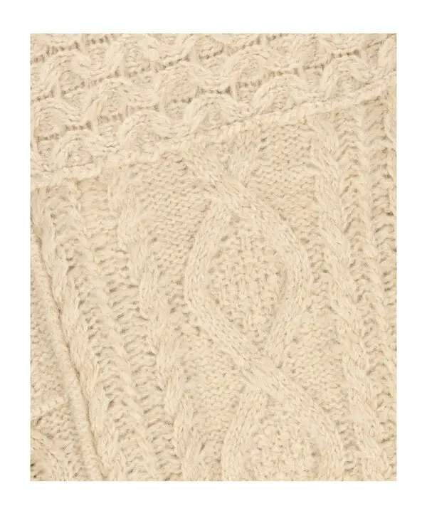 Isabel Marant Étoile Cream Cable Knit Crewneck Jumper