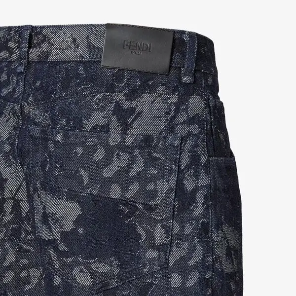 Fendi Straight-leg Jacquard Jeans