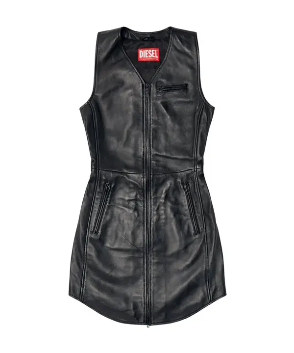 DIESEL® L-ilith Zipped Mini Dress - Black