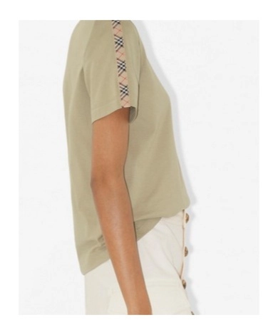 Burberry Logo Embroidered T-shirt - Lark