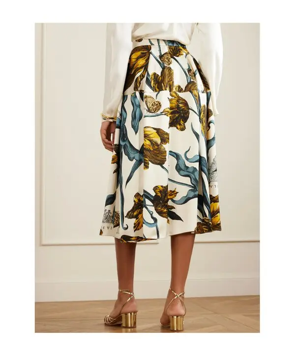 Erdem Floral Print Midi Skirt - No