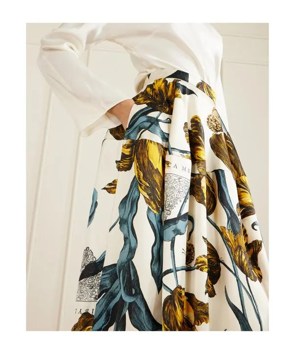 Erdem Floral Print Midi Skirt - No