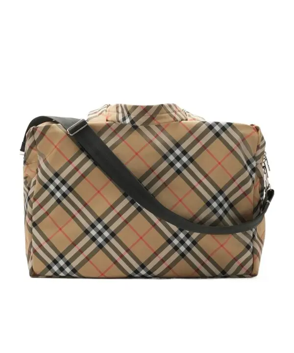 Burberry Checked Zipped Duffle Bag