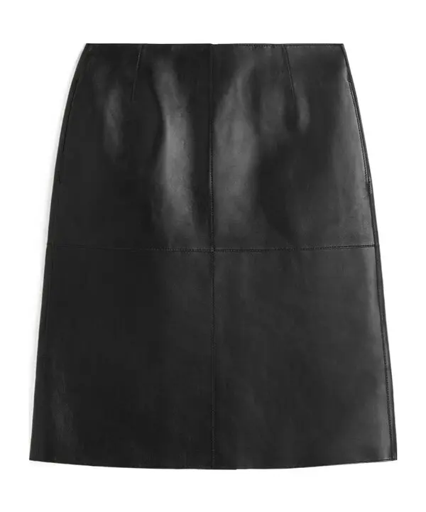 TOTEME Panelled Leather Midi Skirt