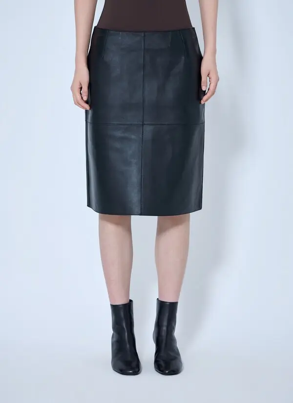 TOTEME Panelled Leather Midi Skirt