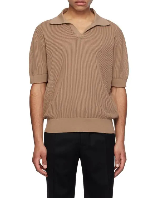 Dolce & Gabbana Dolce Gabbana Openwork V-neck Polo Shirt