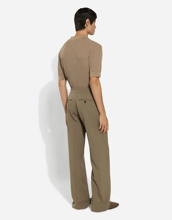 Dolce & Gabbana Dolce Gabbana Openwork V-neck Polo Shirt