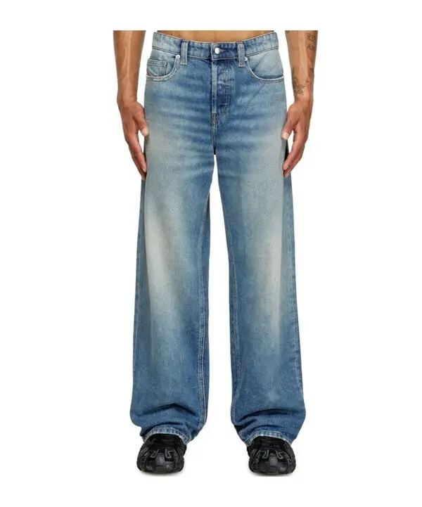 DIESEL® 2001 D-macro Wide Leg Jeans - Medium Blue