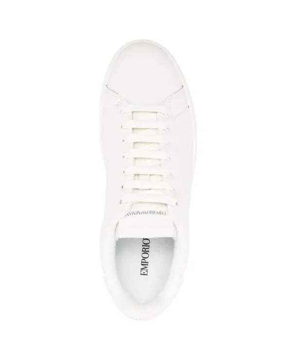 Emporio Armani Round Toe Lace-up Sneakers