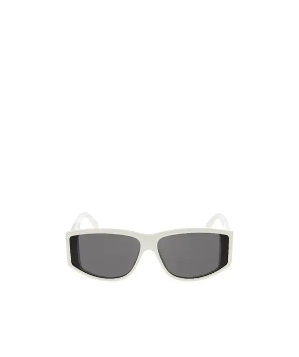 Celine Triomphe Plaque Rectangle Frame Sunglasses - White