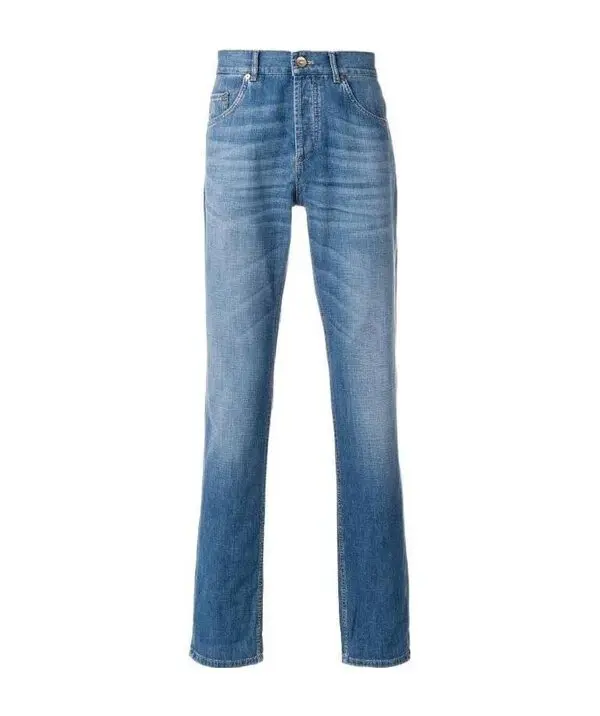 Brunello Cucinelli Straight Leg Jeans - Blue