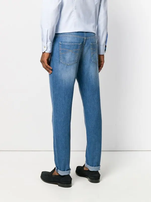 Brunello Cucinelli Straight Leg Jeans - Blue
