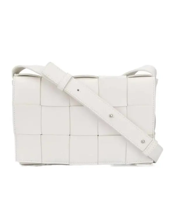 Bottega Veneta Cassette Shoulder Bag - White