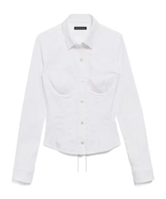 Balenciaga Corset Lace-up Shirt - White