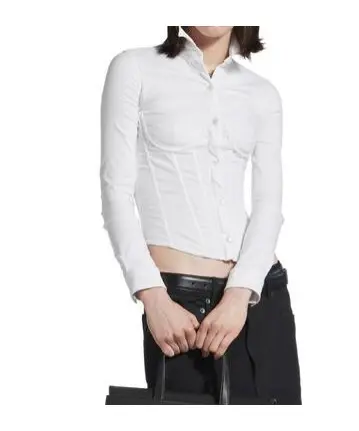 Balenciaga Corset Lace-up Shirt - White