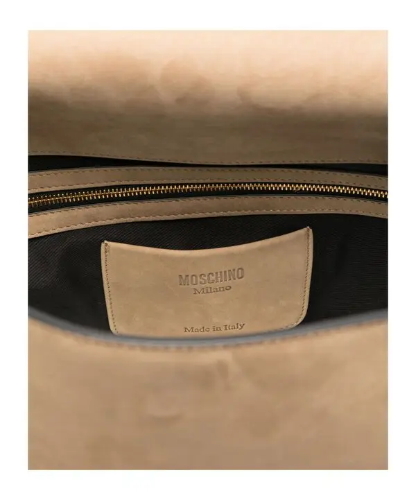 Moschino Flap Shoulder Bag - Beige