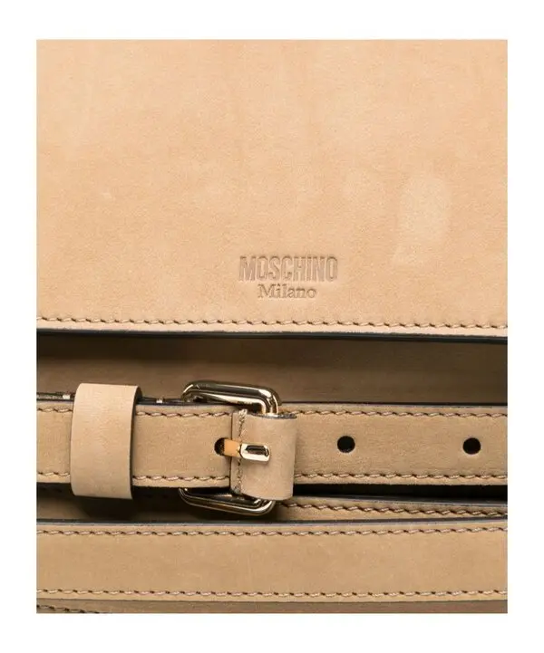 Moschino Flap Shoulder Bag - Beige