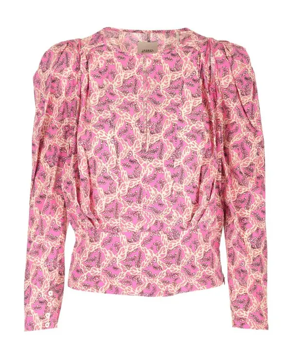 Isabel Marant Étoile Long Puff-sleeved Floral Blouse
