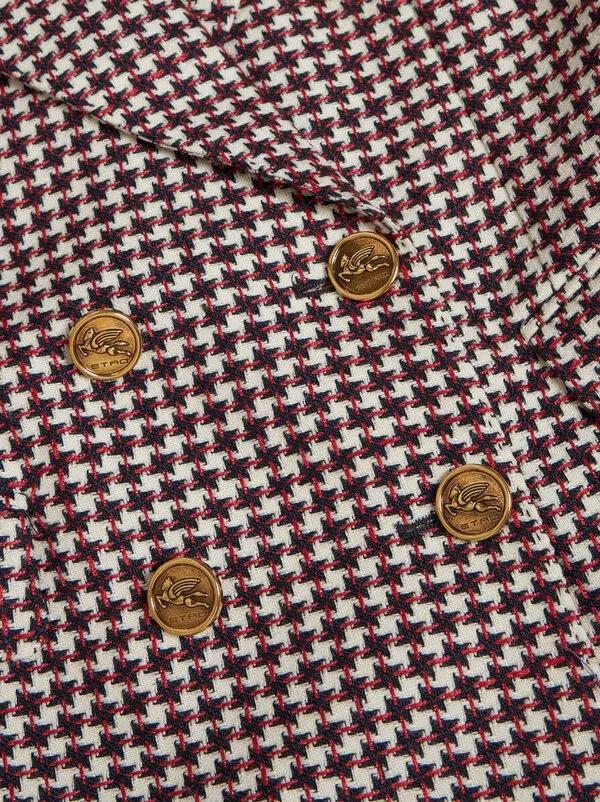 Etro Houndstooth Double-breasted Blazer