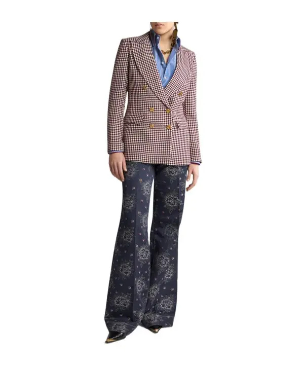 Etro Houndstooth Double-breasted Blazer