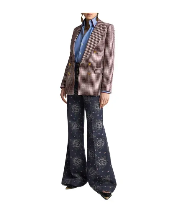 Etro Houndstooth Double-breasted Blazer
