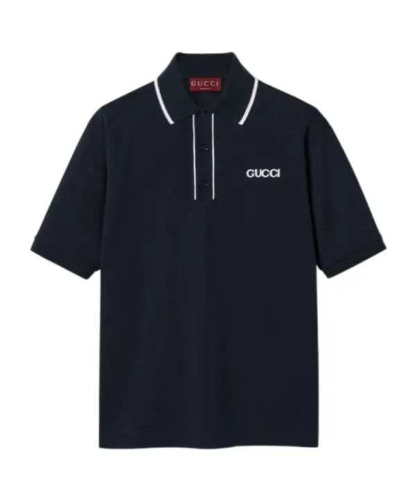 Gucci Logo Embroidered Polo Shirt