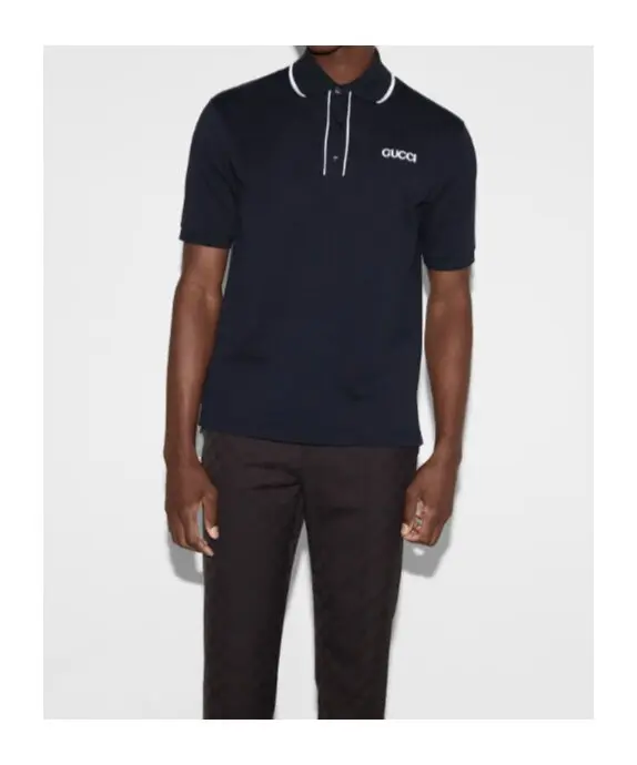 Gucci Logo Embroidered Polo Shirt