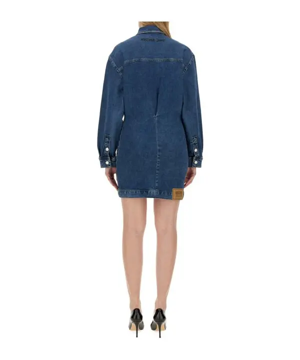 Moschino Denim Dress With Emblem