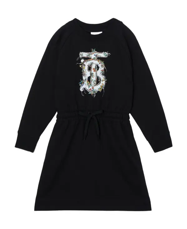 Burberry Monogram-motif Long-sleeve Dress - Black