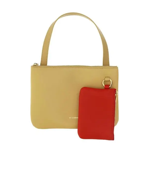 JIL SANDER Logo-printed Zipped Crossbody Bag - Nude