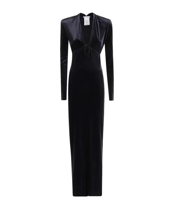 AMAZUIN Lara Velvet Maxi Dress