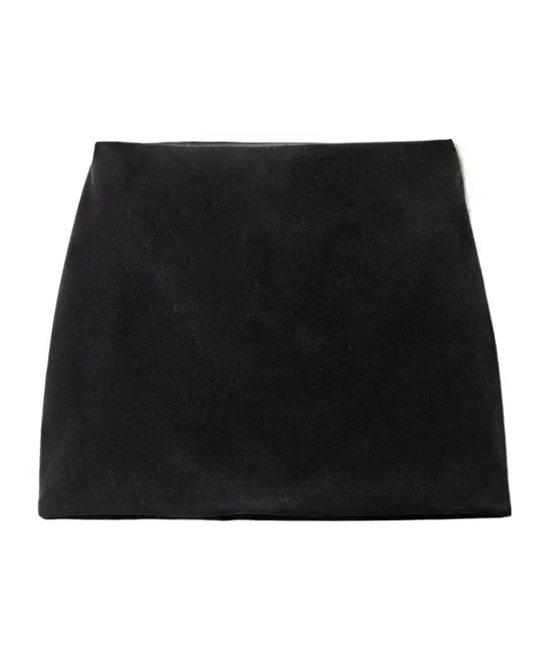 Miu Miu Embroidered Logo Zip-up Mini Skirt