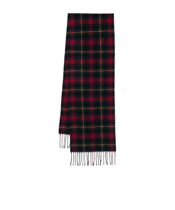 Polo Ralph Lauren Fringed Edge Checked Scarf - Black