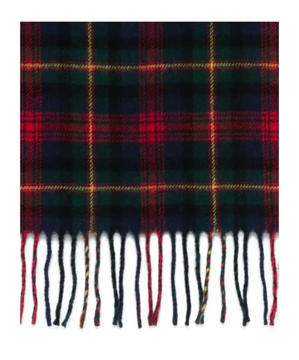 Polo Ralph Lauren Fringed Edge Checked Scarf - Black