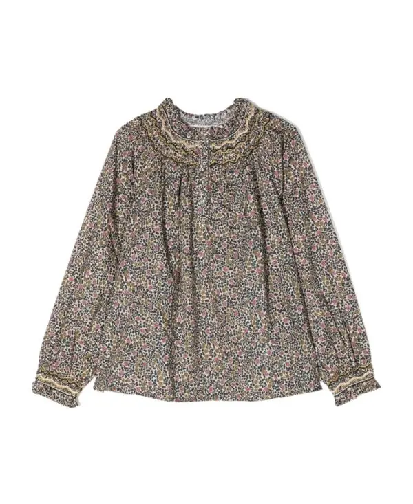 Bonpoint Teen Floral-print Wide-sleeved Blouse